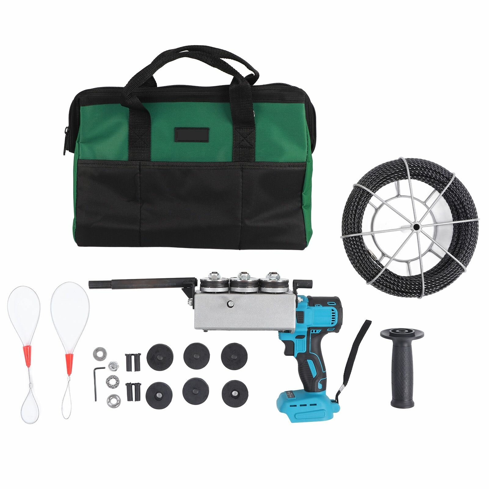 Автоматическая машина для натягивания проволоки с регулировкой угла, компактная электрическая машина для нарезания резьбы для строительства 21 В