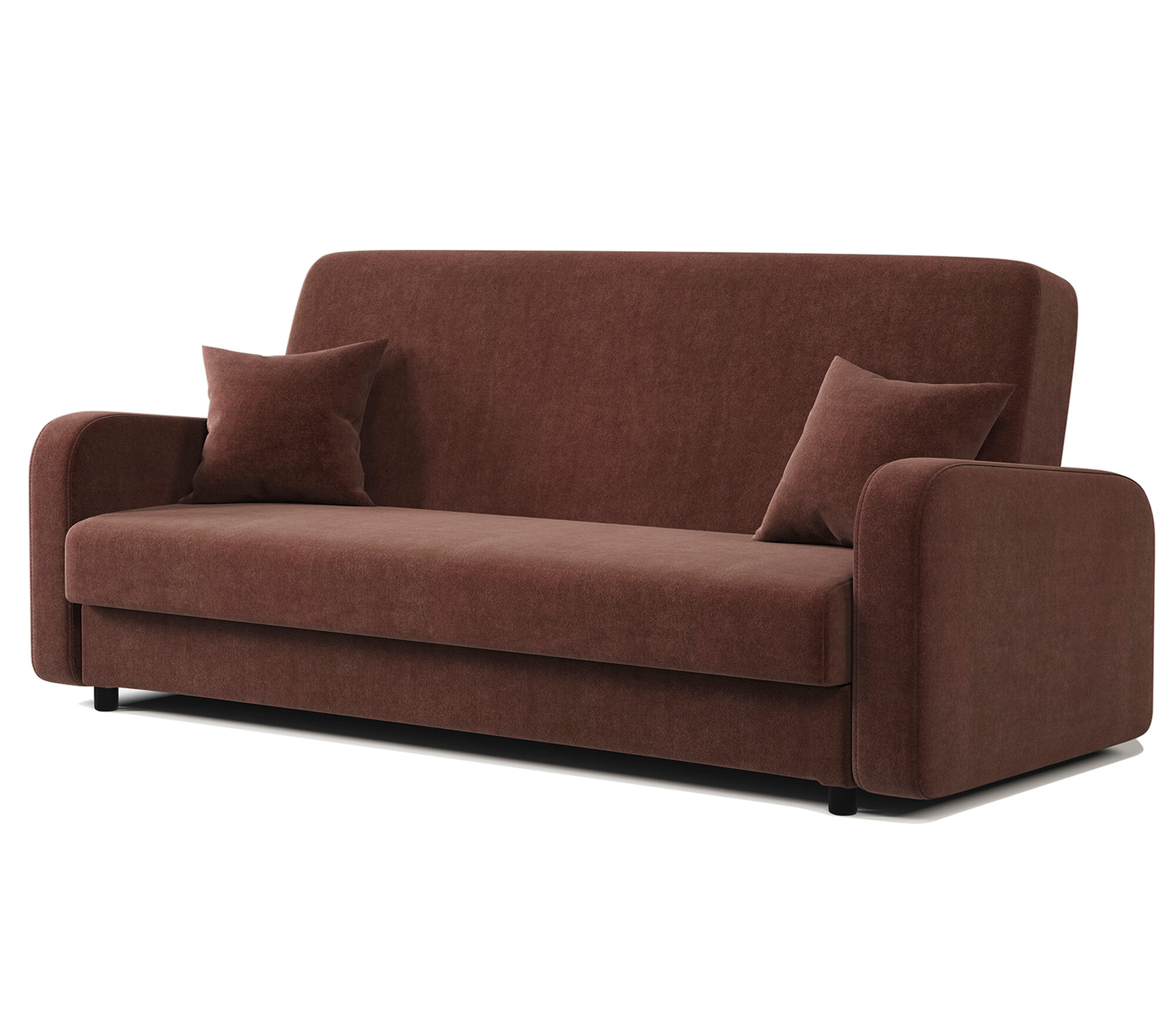 Диван-кровать Шарм-Дизайн Мелодия 120х190 см, диван раскладной, книжка, велюр Дрим шоколад