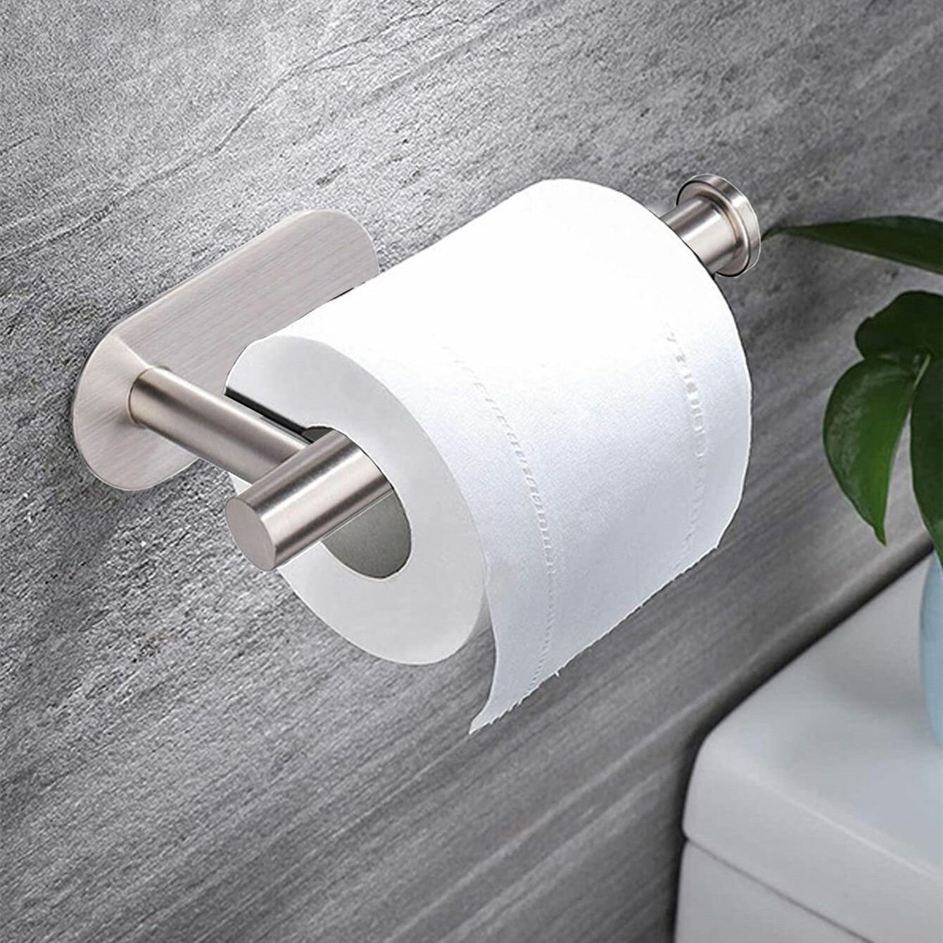 Самоклеящийся держатель для туалетной бумаги в ванную комнату, прочный и стильный органайзер без сверления, удобный диспенсер для рулонных салфеток