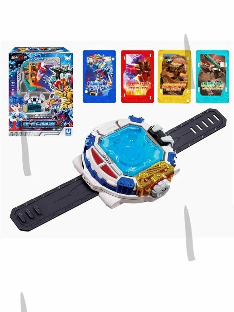 Игрушка "Метал Кард Бот", пластик, 4 NFC-карточки в комплекте