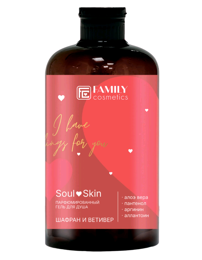 Family Cosmetics Soul Skin - Шафран И Ветивер Парфюмированный гель для душа 470 мл.