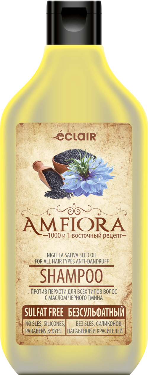 ECLAIR Шампунь для волос Amfiora черный тмин 500 мл*2 шт