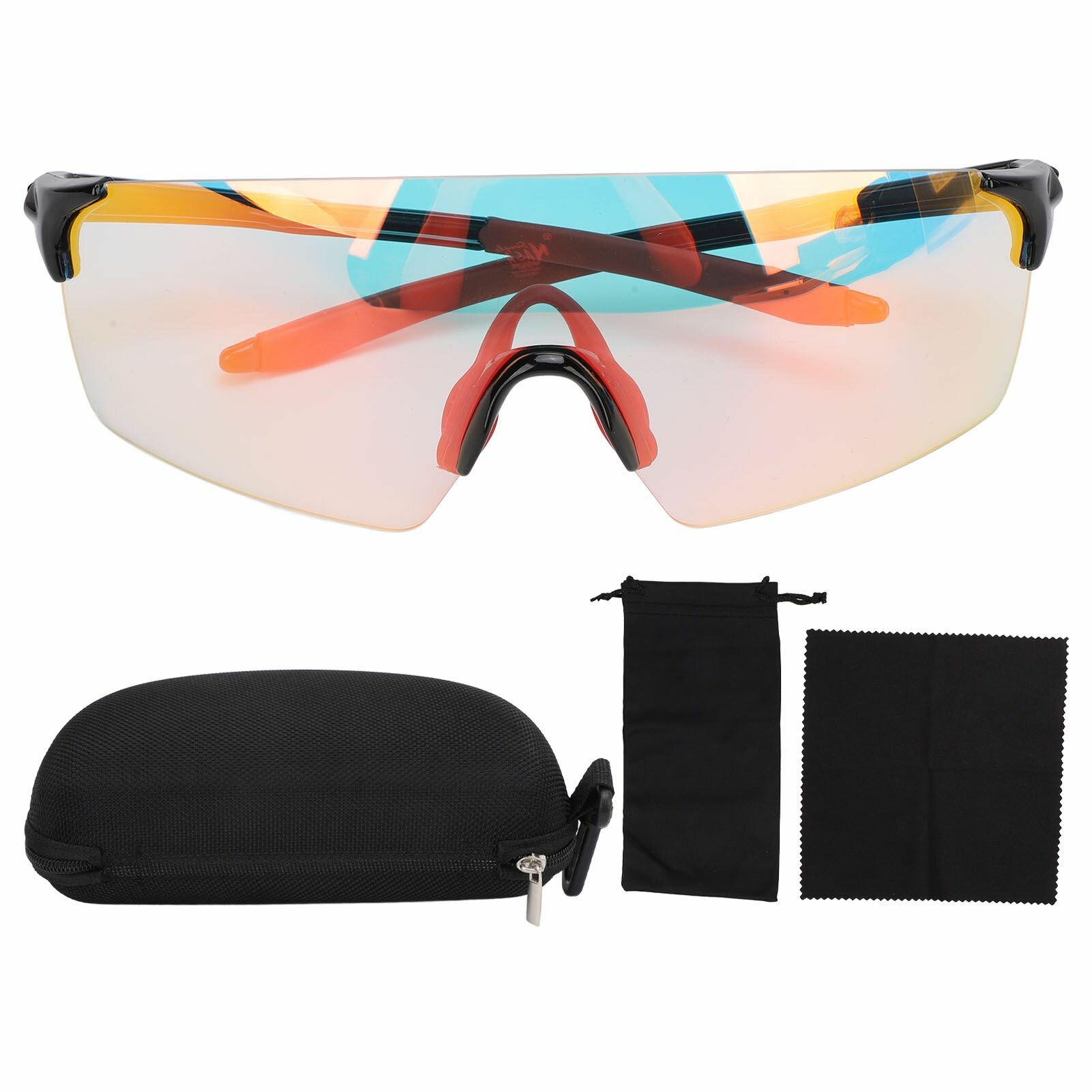 Велоочки, меняющие цвет, УФ-защита, ветрозащитные, для бега, велоспорта, черно-красные