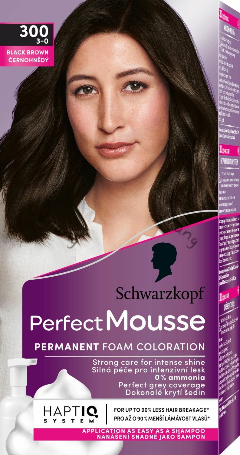 Perfect Mousse Краска для волос стойкая, 300 Черный каштан, 35мл