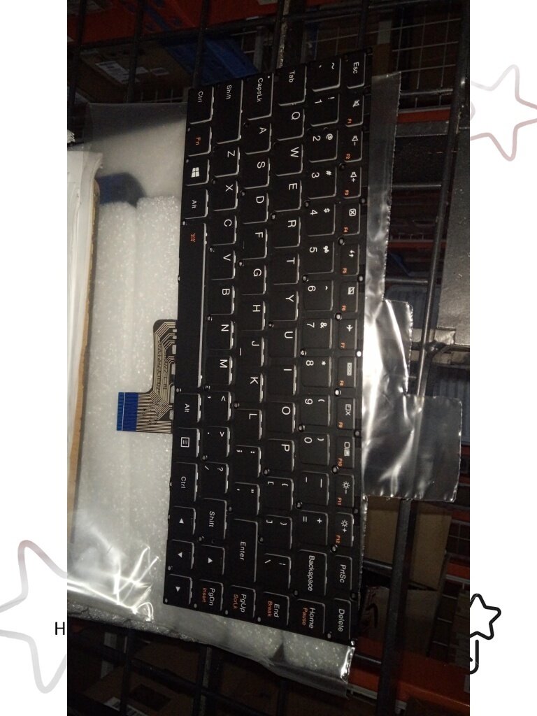 Клавиатура для Ноутбука Lenovo LenovoYoga 700 700-14ISK с подсветкой, раскладка - английская, черная (25215033)