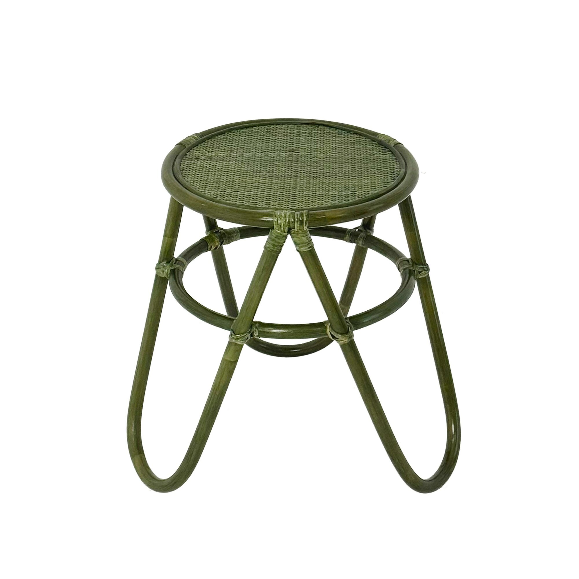 Столик из натурального ротанга Киви, цвет олива, диаметр 45 см