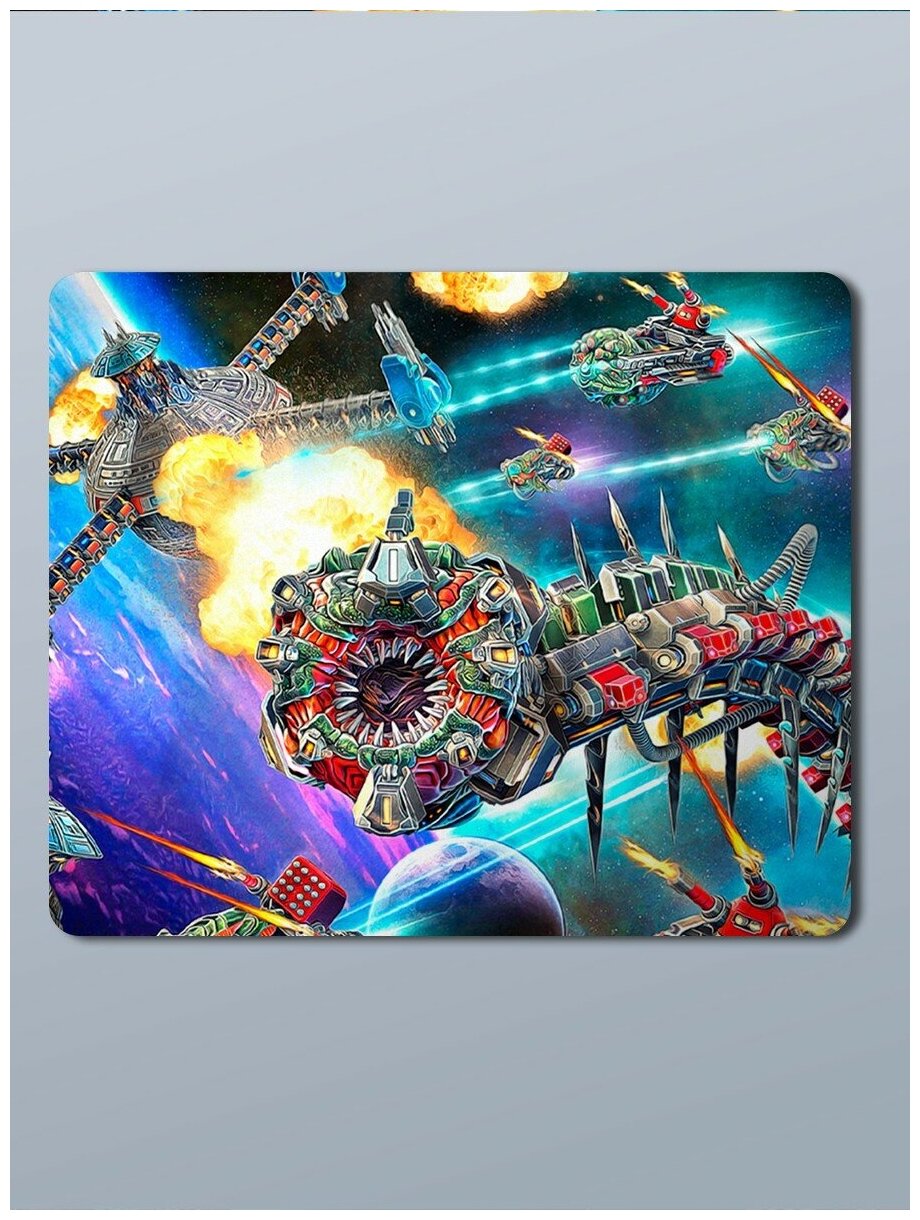 Коврик для мыши с принтом настольная игра Звездные империи Star Realms Космос - 6940