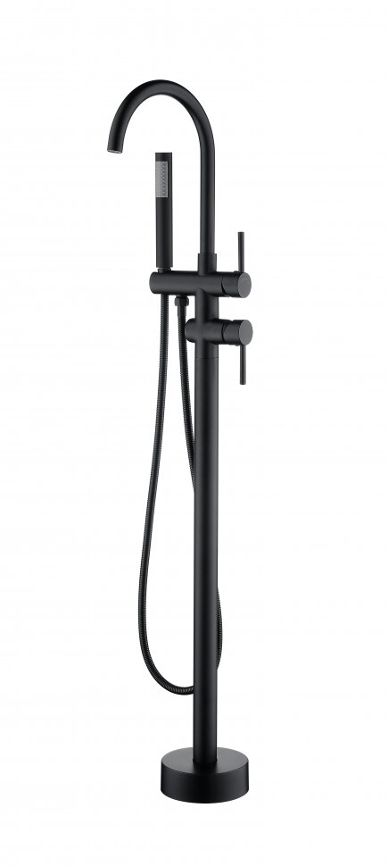 Смеситель Grohenberg GB900BL, напольный, латунный, черный, матовый, 1"