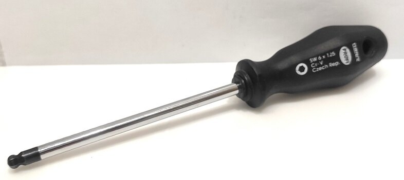 Отвертка шестигранный ключ, 6,0 мм, с шаровым окончанием "Narex" SW 6 x 125 mm