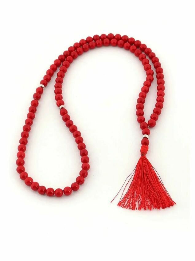 Четки мусульманские из коралла 99 бусин 8 мм. в коробке