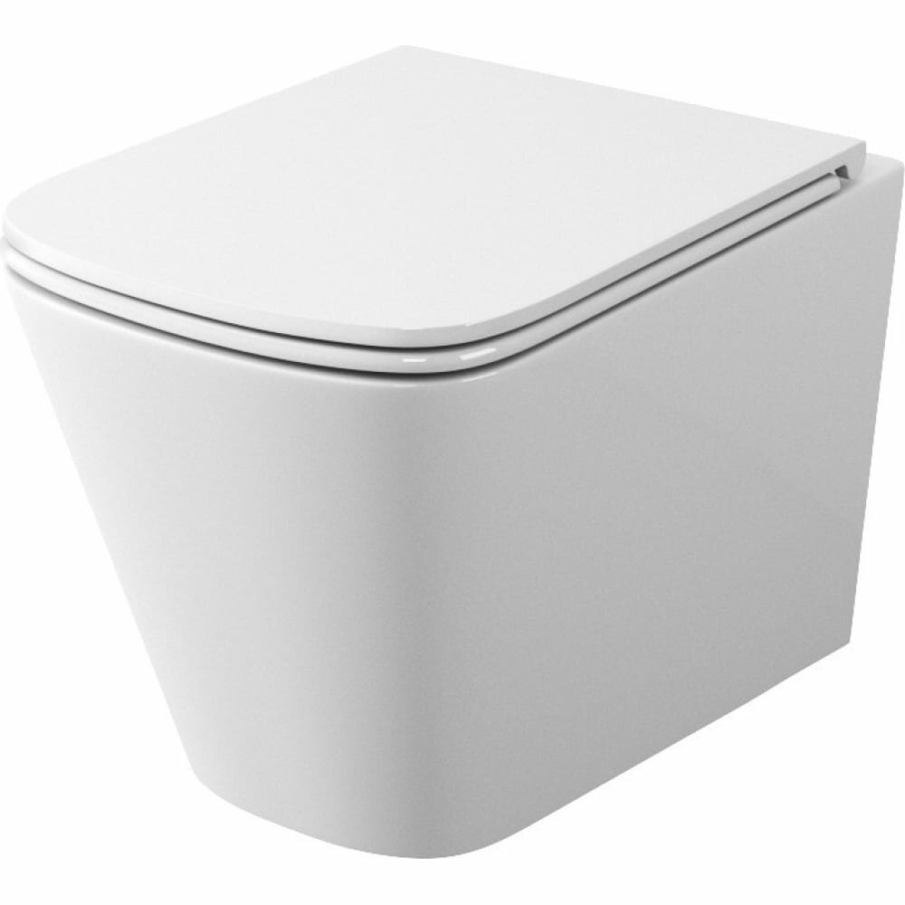 Подвесной унитаз Teymi Helmi S безободковый, сиденье микролифт, санфарфорный корпус, антибактериальное покрытие