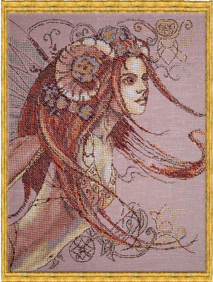 Набор для вышивания Nimue #130-G005 K Signes des Fees - Belier (Знак зодиака Овен), Счетный крест, 17.5 x 23 см