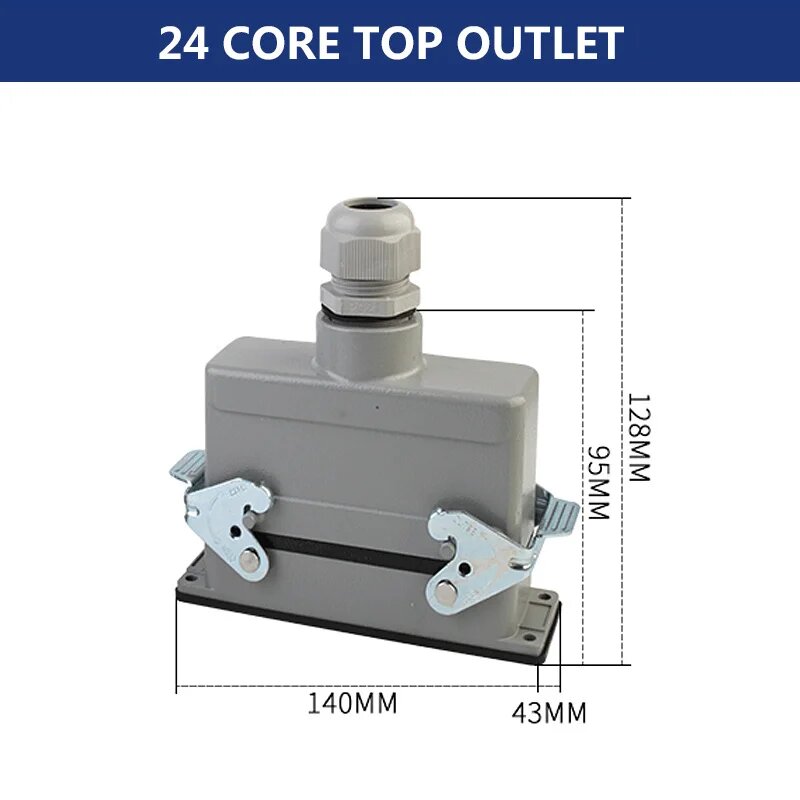 Прямоугольные разъемы HDC-HE 16A 24core top line
