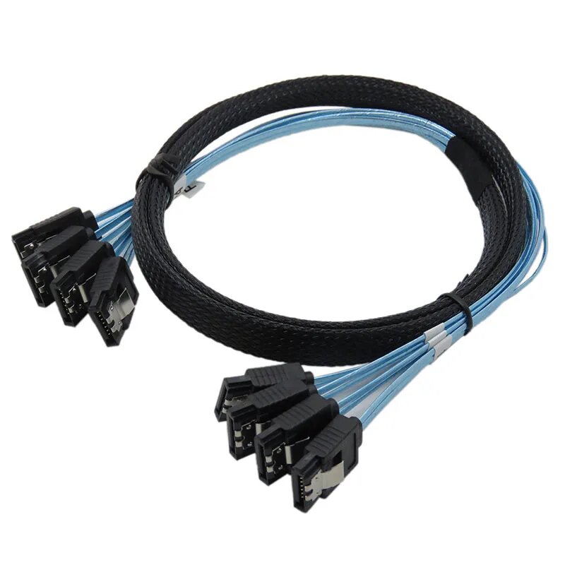 Кабель SATA To SATA 6 Гбит/с 4/6 шт. Deconn 0,5 м, 4SATA Cable