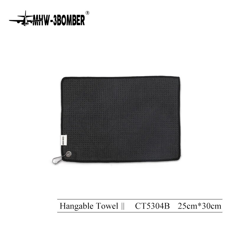 Полотенце MHW-3BOMBER черное 25x30см