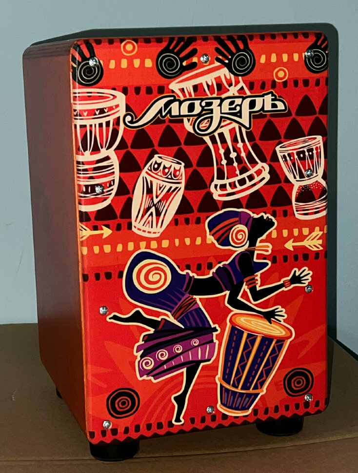 Музыкальный инструмент Мозеръ "CJM-2", береза, кахон мини, пружины, для детей, черный