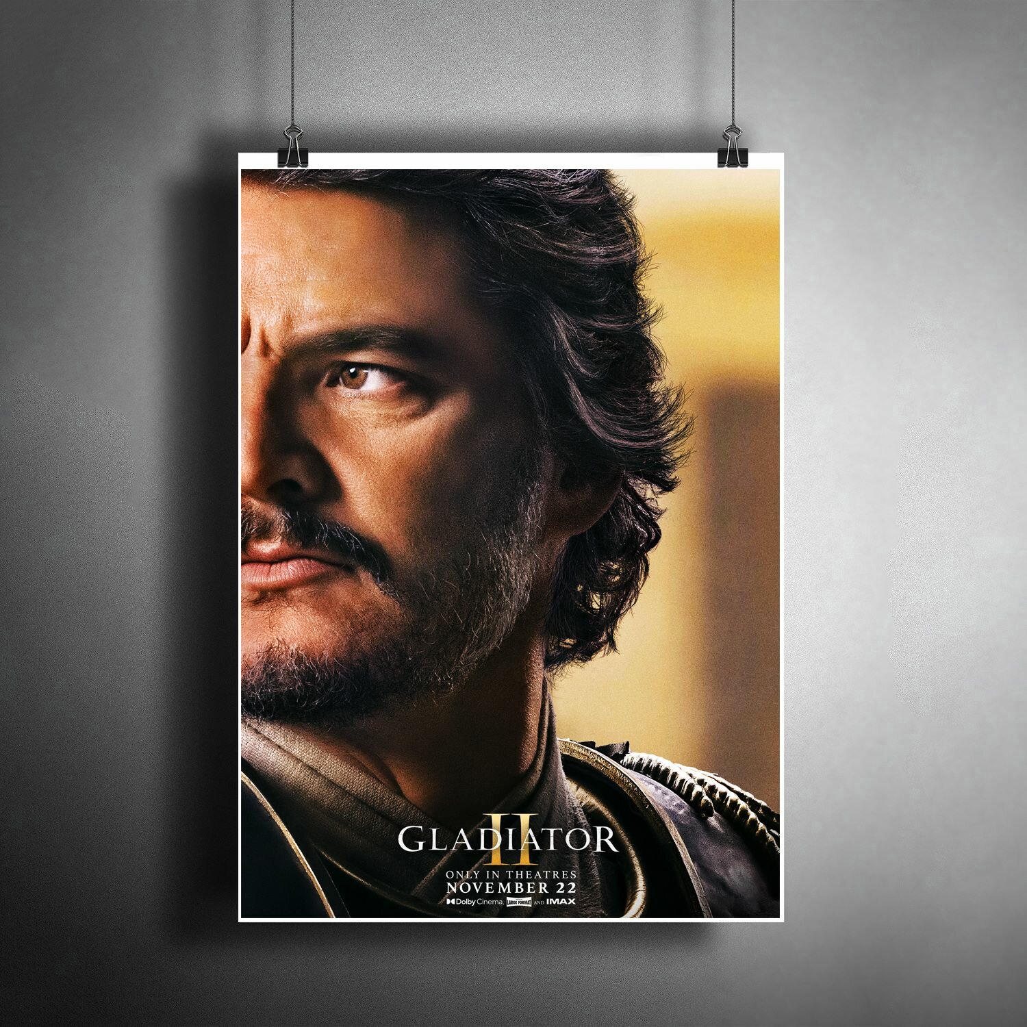 Постер плакат для интерьера Гладиатор 2 / Декор дома, офиса, комнаты A3 (297 x 420 мм)