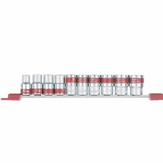 Набор головок "MATRIX" 13557 (1/2", 10-22мм, 6 гранные, CrV, 10 предметов)