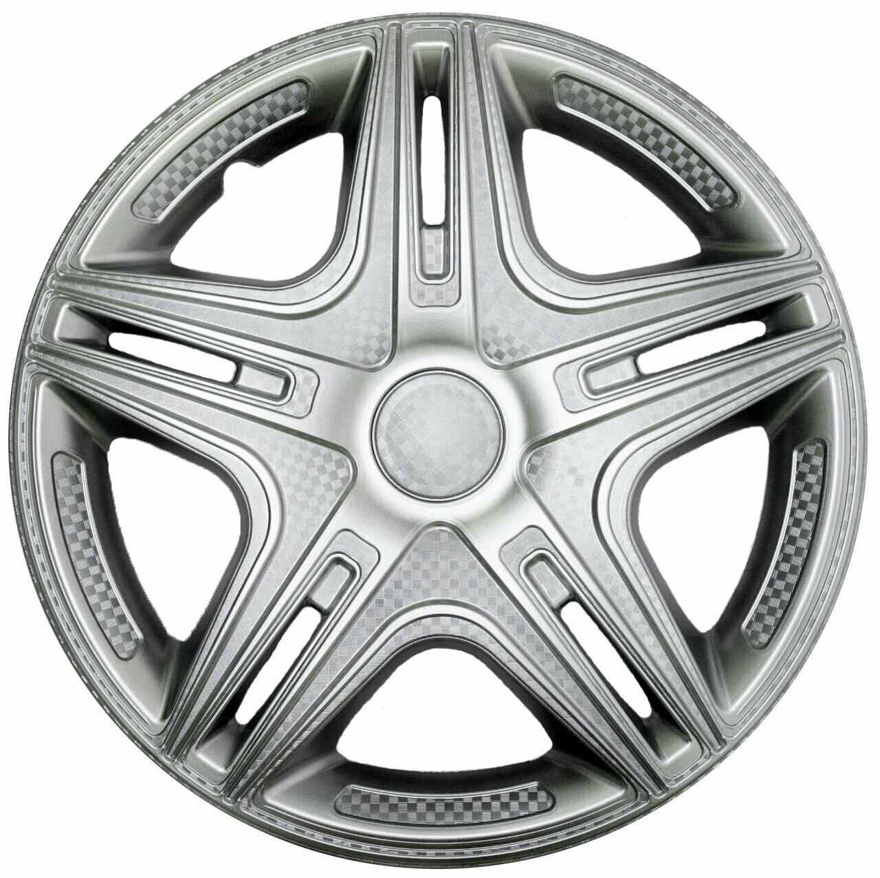 Колпаки r13 на колеса дакар р13, комплект 4шт, на диски радиус 13, легковой авто, цвет серый, серебристый