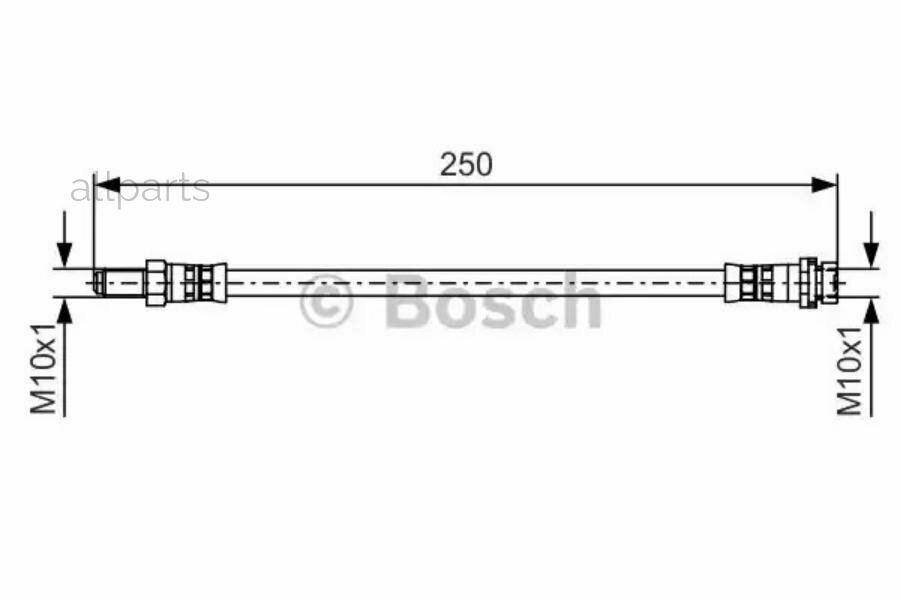BOSCH 1987481489 шланг тормозной! задний правый\ Ford Transit V347 06>