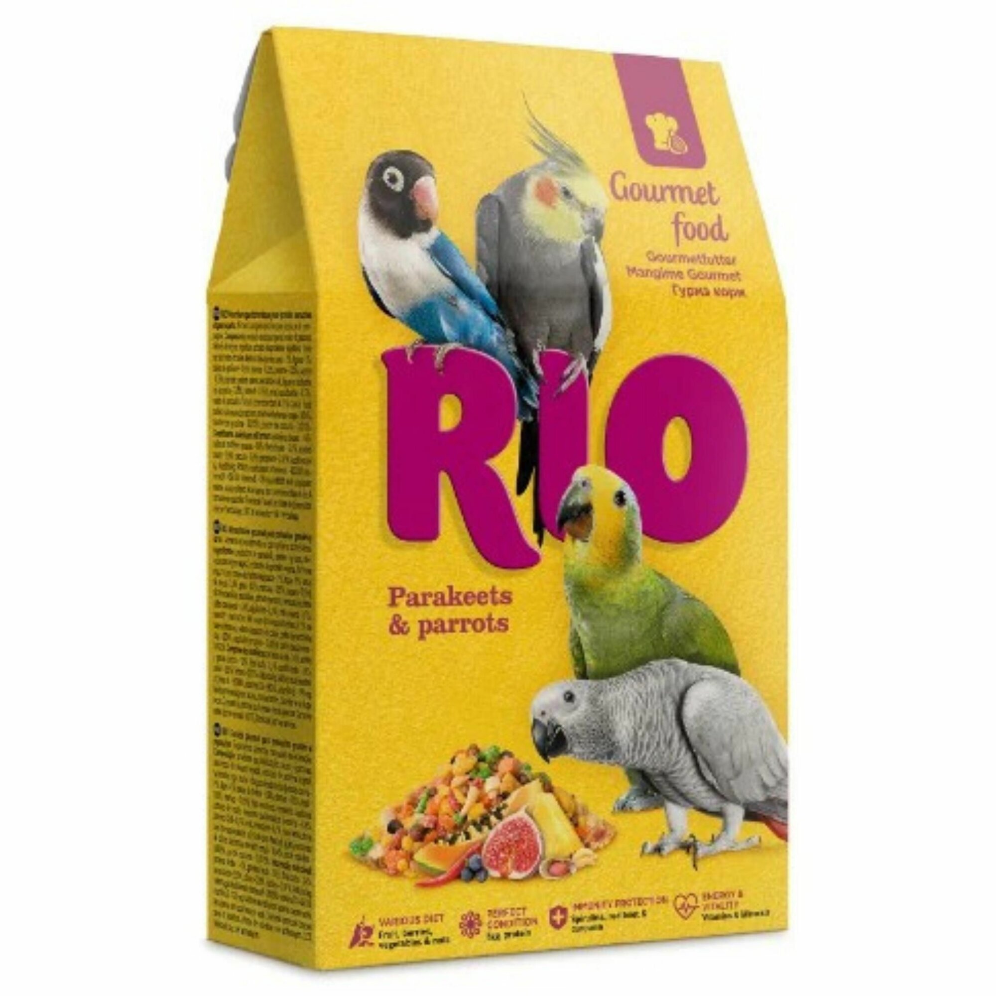 Корм для средних и крупных попугаев RIO Gourmet 250г