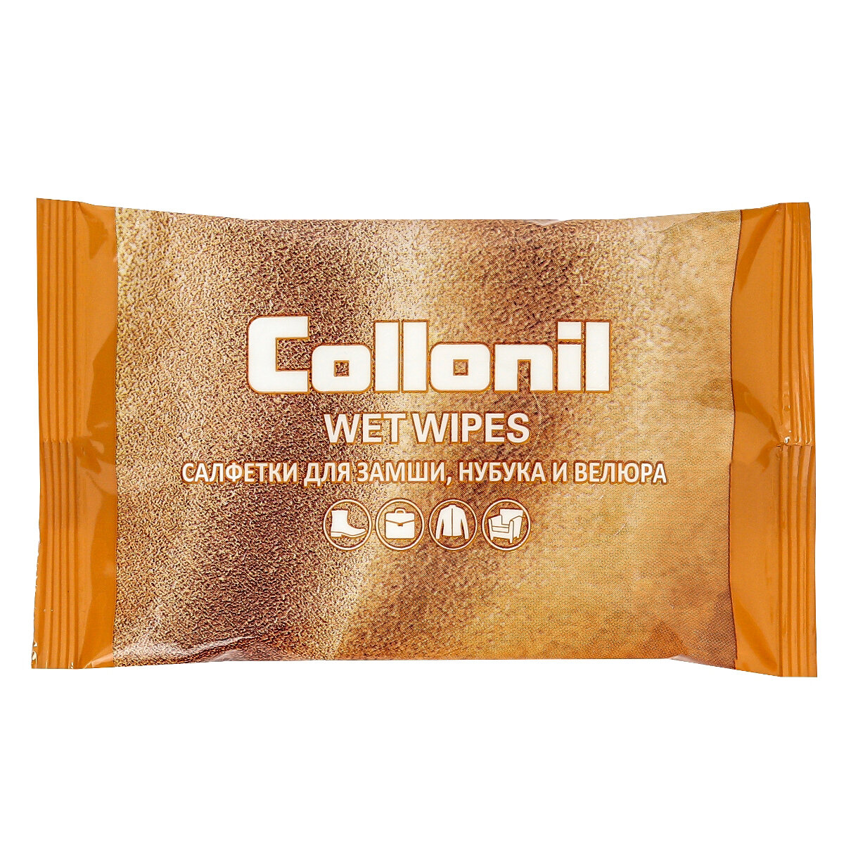 Салфетки влажные Collonil для ухода за изделиями из замши, нубука и велюра, 15шт