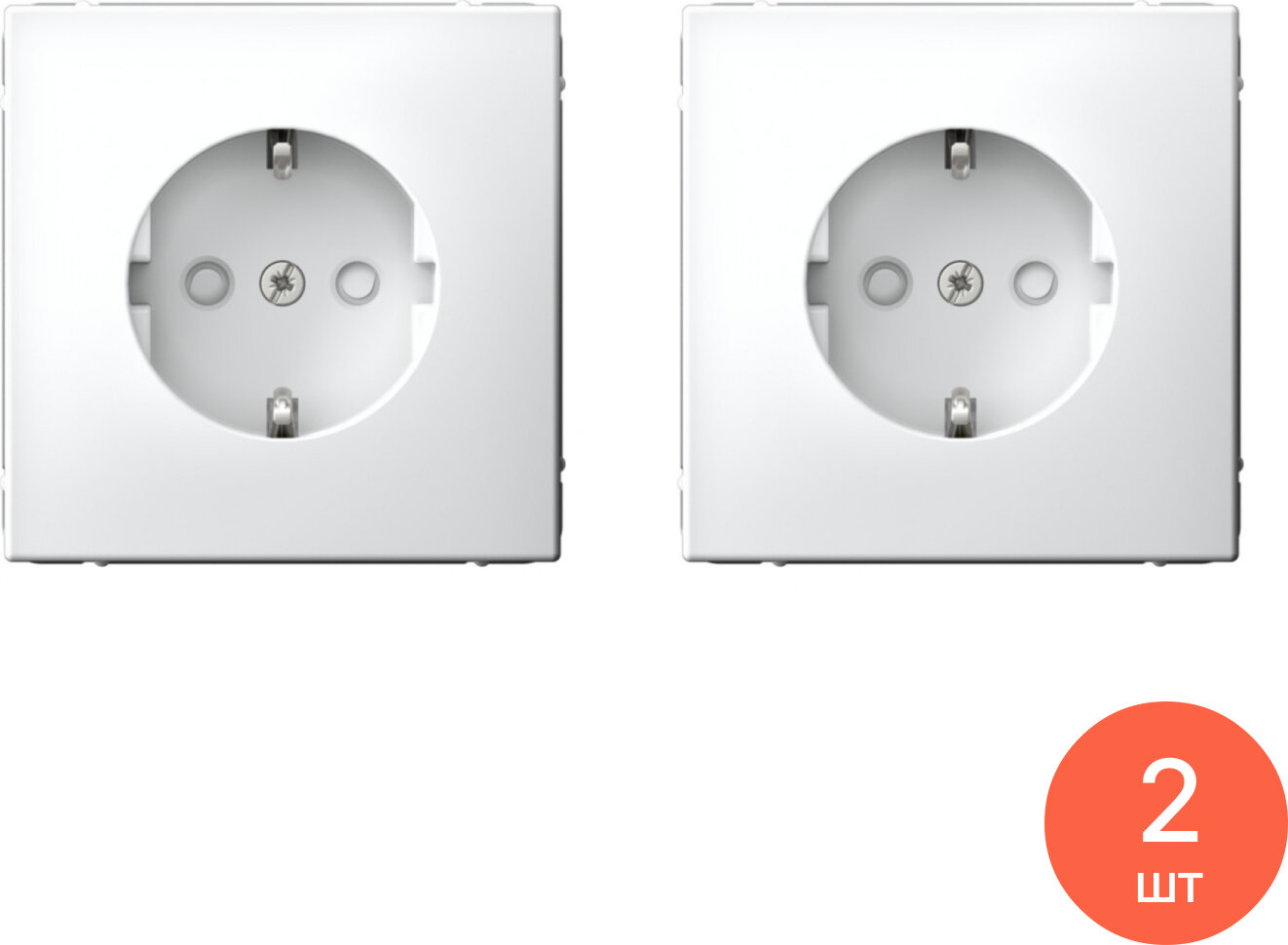 Розетка силовая штепсельная Systeme Electric / Систем Электрик ArtGallery, 16А IP20 белый, с заземляющими контактами и шторками, GAL000145S / электрооборудование (комплект из 2 шт)