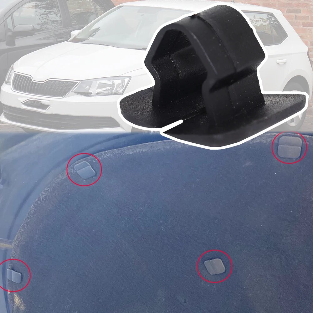 20 шт. для SKoda Fabia 2 Mk3 5J NJ 2007 2008 2009 2010 2011 2012-2020 капот двигателя капот звукоизоляционные зажимы заклепки