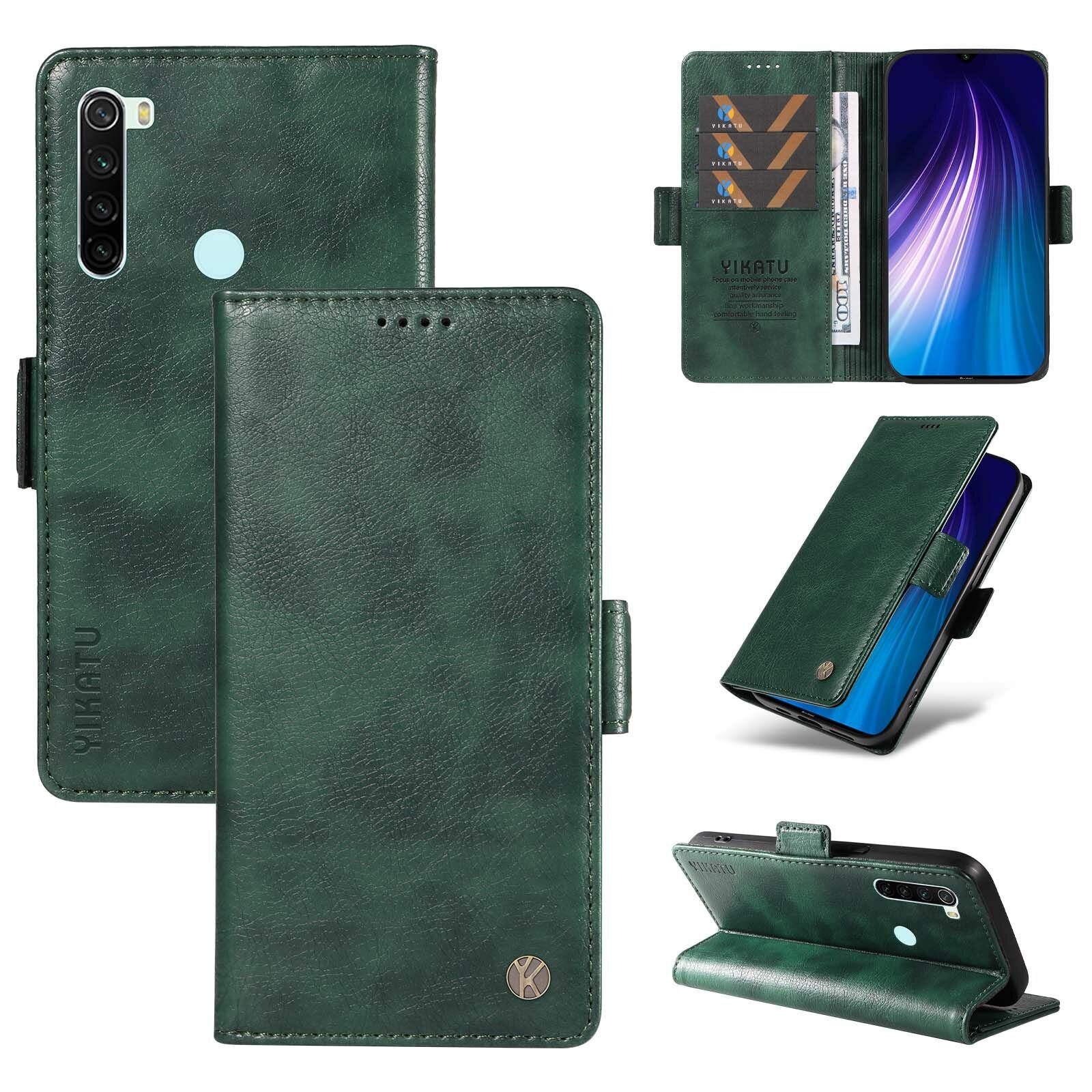YIKATU Чехол Книжка Для Xiaomi Redmi Note 8 (Сяоми Редми ноут 8) Чехлы для кошелек Флип Кожаный