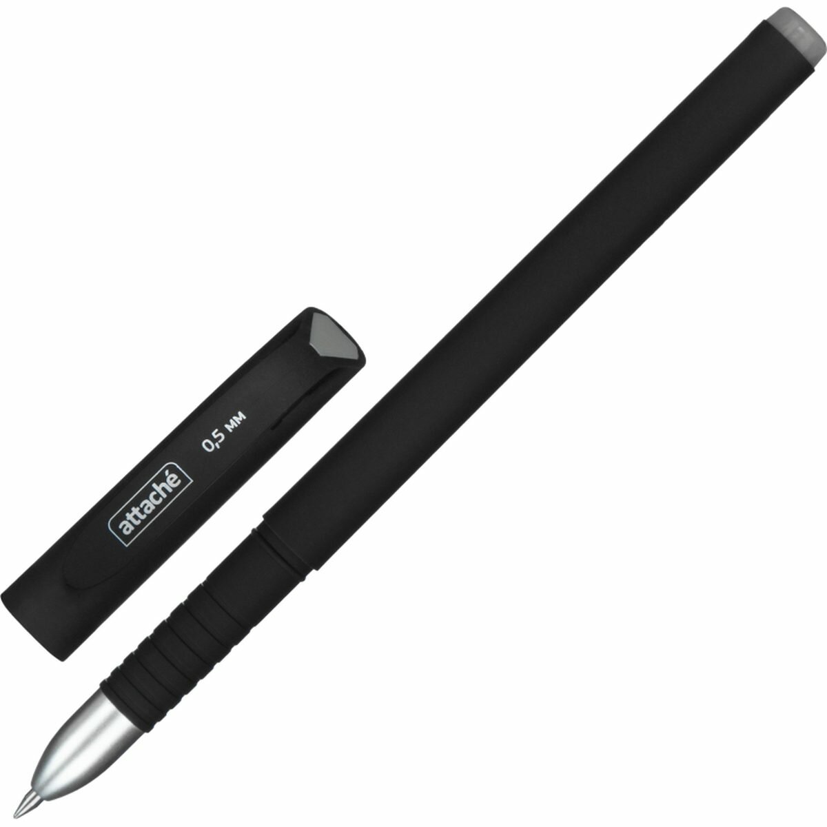 Ручка гелевая Attache Velvet (0.5мм, черная), 12шт.