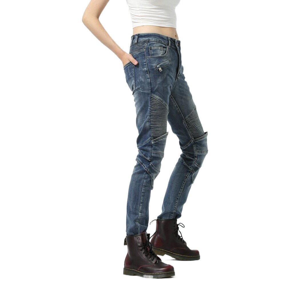 Брюки "лунг байкер", женские, повседневные, размер L, цвет 114-25, синие