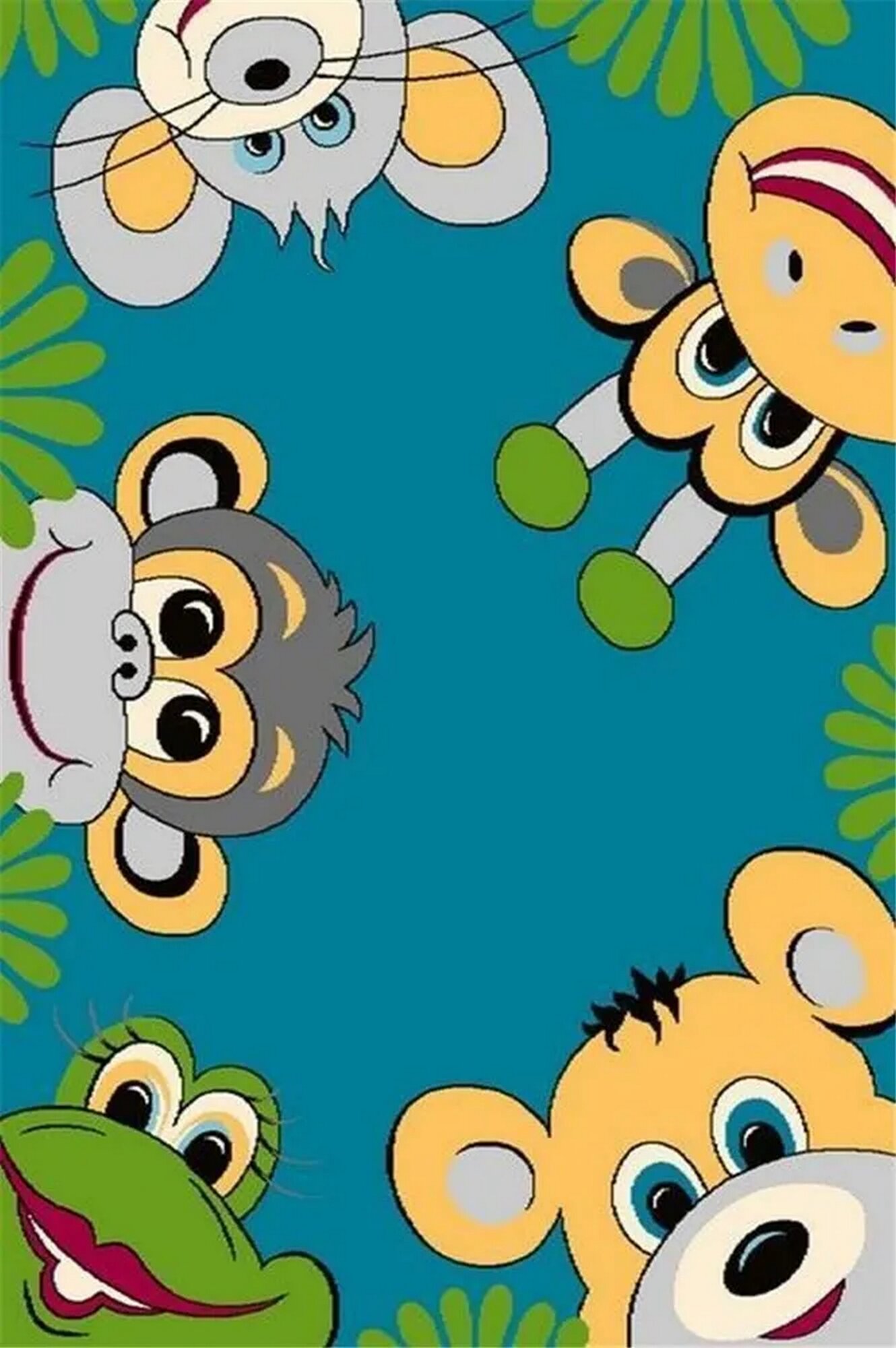 Agnella Ковер Funky Top Tig emerald 1.33x1.8м