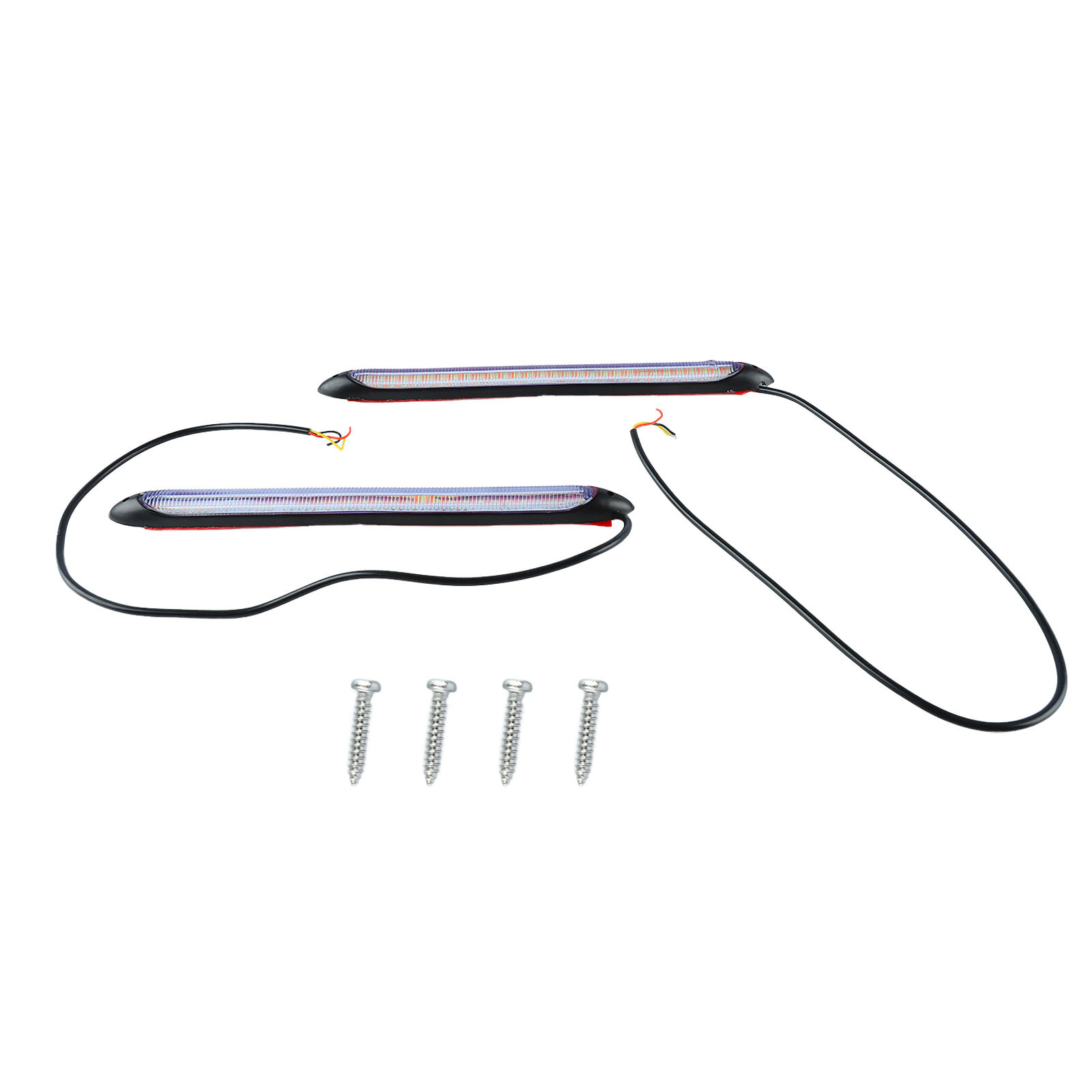 2 шт. светодиодные ленты для фар, дневные ходовые огни, указатели поворота, двухцветные, белый и желтый