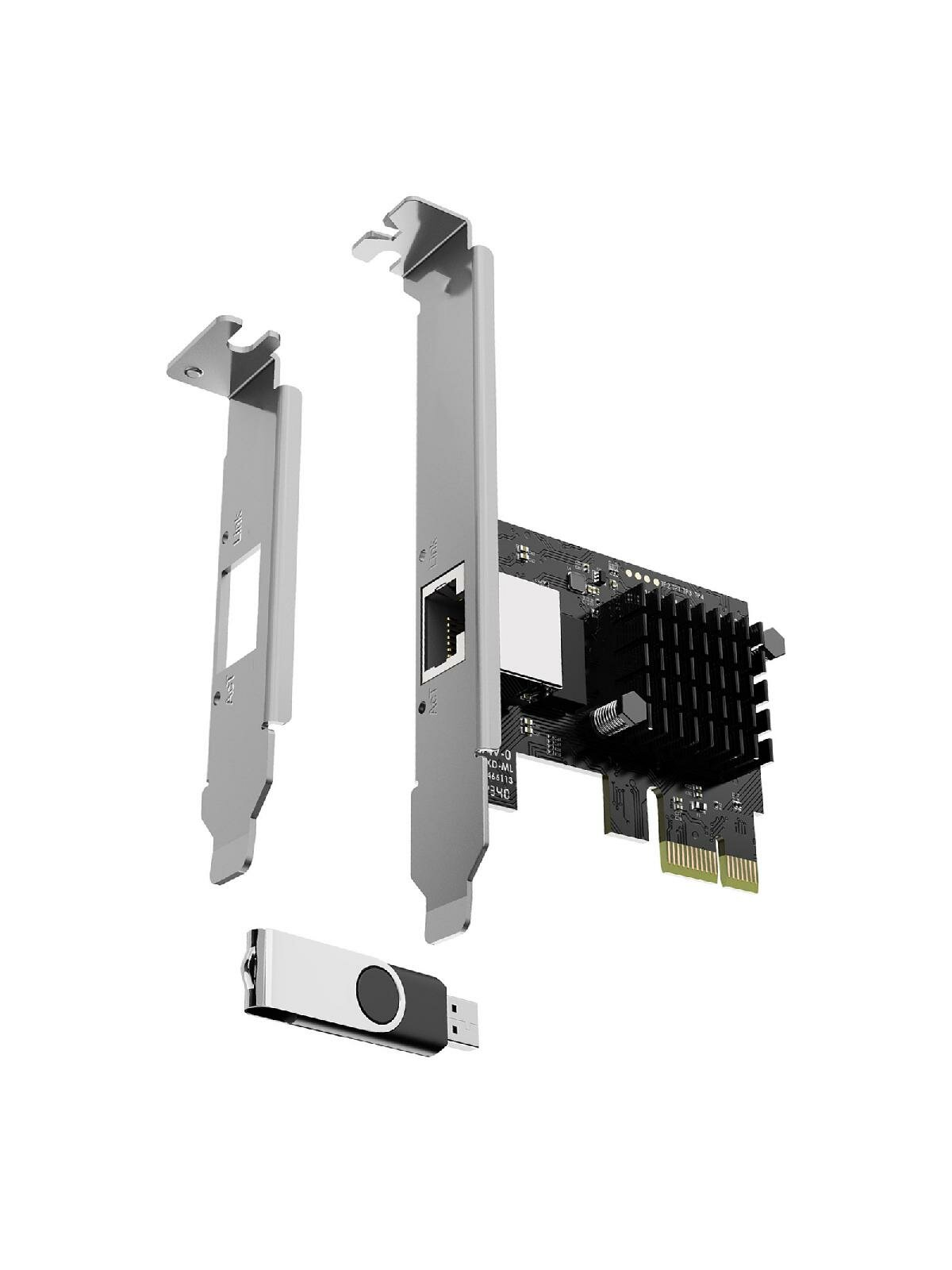 Fast Speed 5Gbps Gigabit Ethernet PCIE Networking Card, RJ45 LAN Adapter for Desktop, Windows10/11