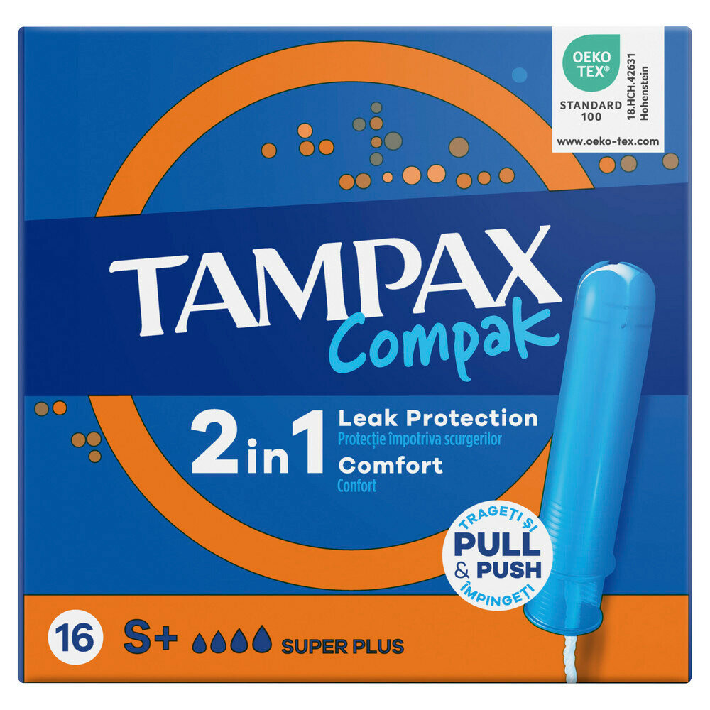 Tampax тампоны compak super plus с аппликатором 16 шт.