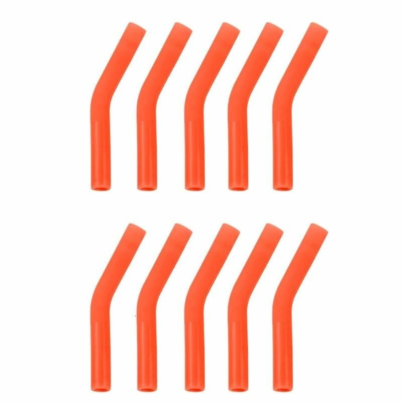 10 шт. мягких силиконовых наконечников для металлических соломинок, подходят для 8 мм, - 3