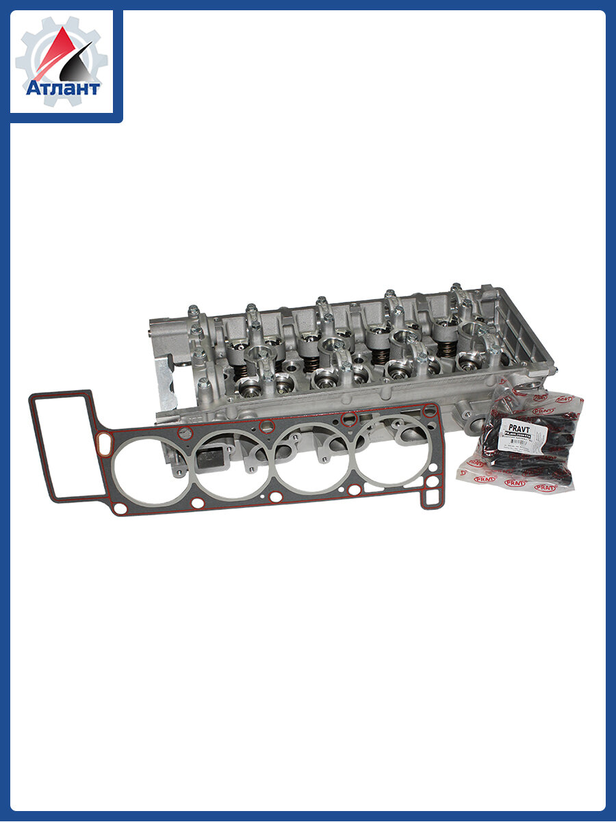 PRAVT Головка блока цилиндров дв. ЗМЗ-405, 409 в сборе, с крепежом и прокладкой, пятиопорная арт. PR.406.3906562-11