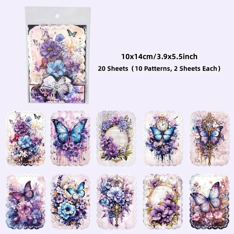 Бумаги для рукоделия "Сад Баннера"20 листов, Бумага для скрапбукинга односторонняя