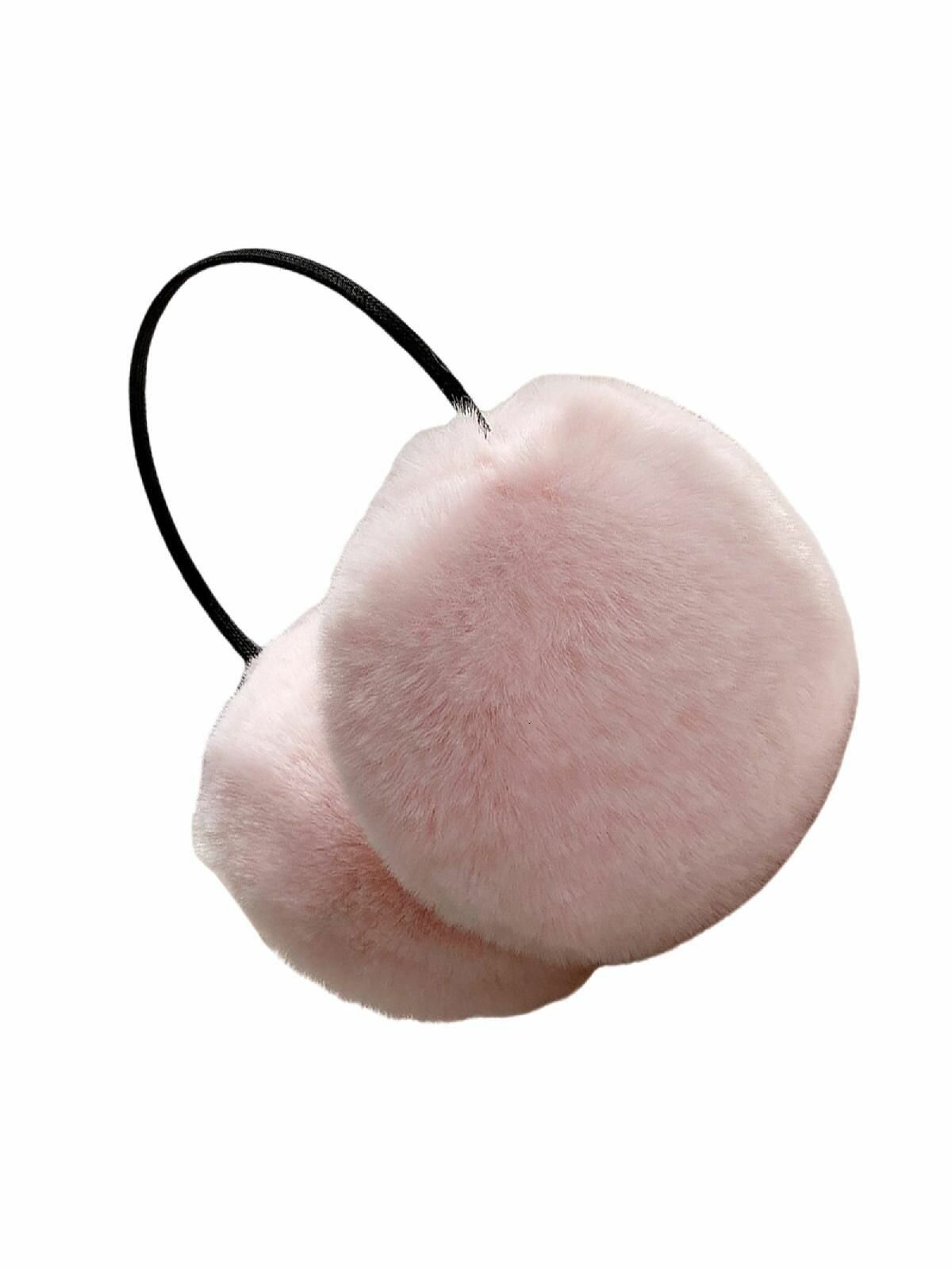 Наушники меховые, Носимые теплые наушники_розовый