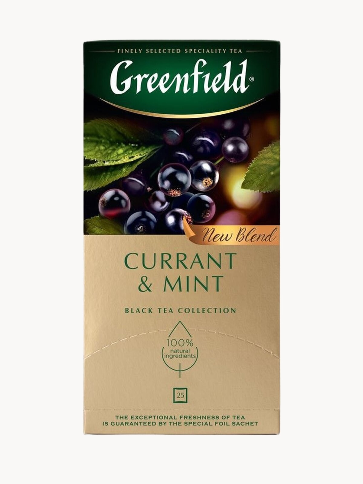 Чай черный Greenfield Currant & Mint в пакетиках, 25 пак.