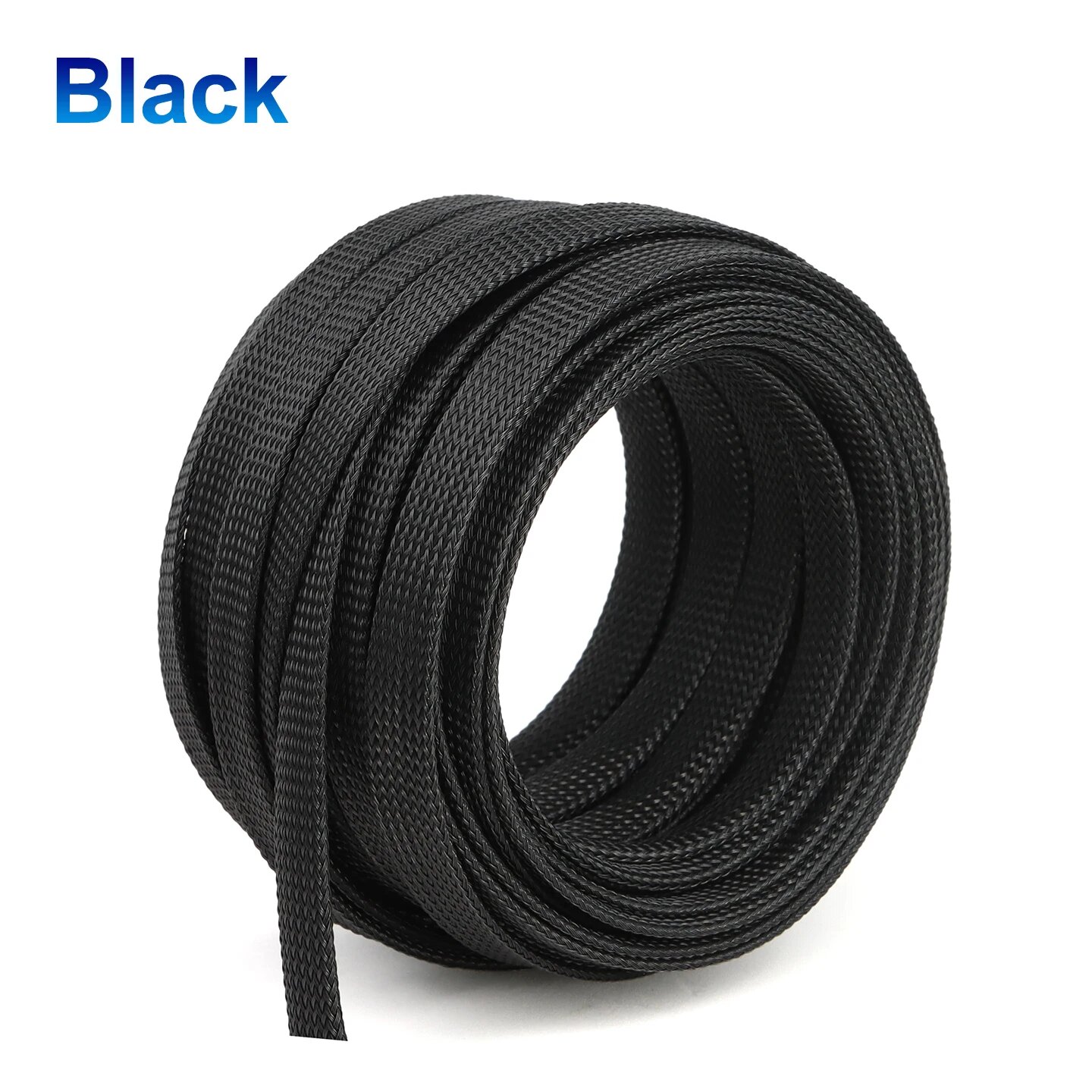 Изолированная ПЭТ-оплетка 2/4/6/8/10/12/14/16/20/25/30/40 мм, черная/красная 16mm, Black