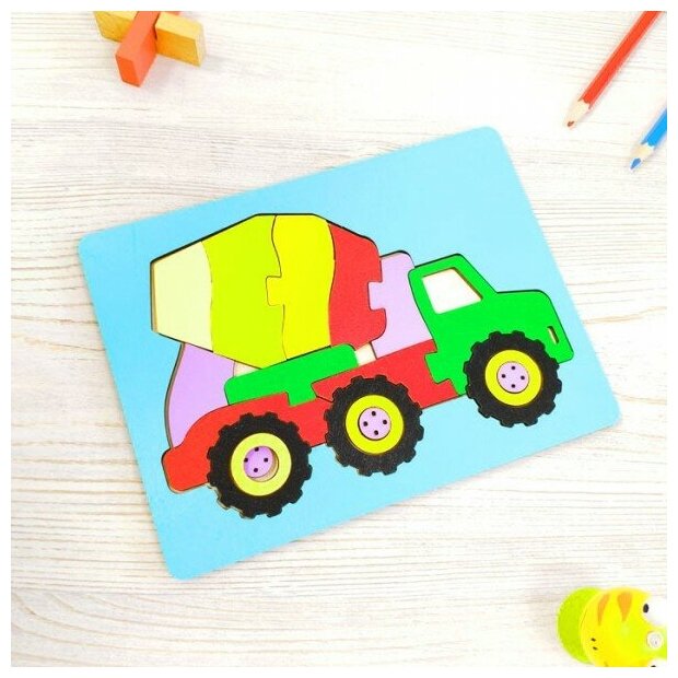 Головоломка «Собери картинку: Бетономешалка» 19 элементов