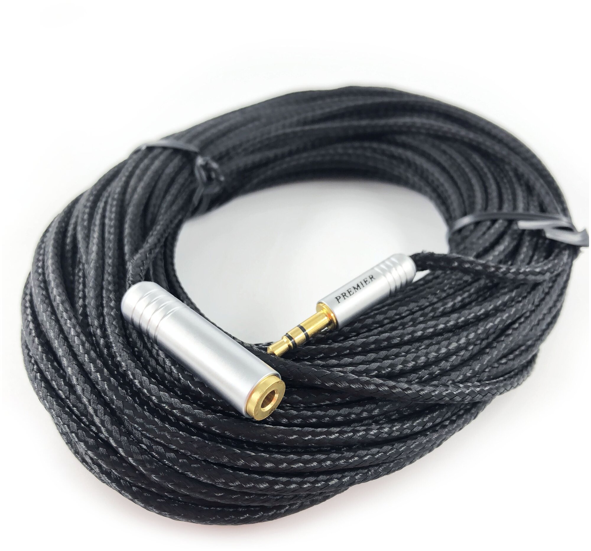 Шнур 3.5мм "шт" стерео - 3.5мм "гн" стерео PRO-class OD3.0мм 15.0метра (удлинитель для наушников)