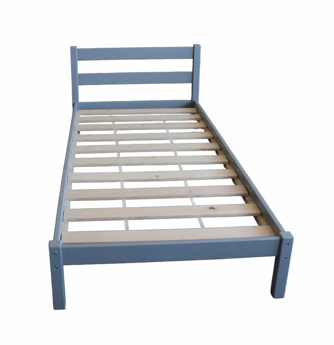 Кровать односпальная деревянная из массива березы "Омега-1" 2000х900