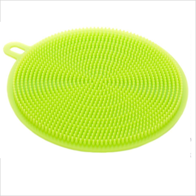 Губка для мытья посуды, овощей и фруктов (силиконовая), зеленая