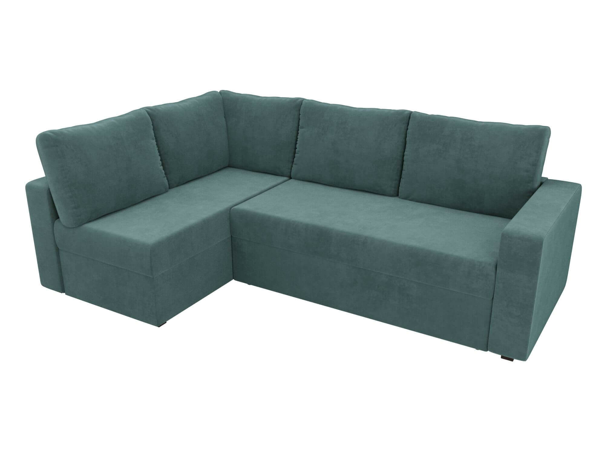 Artum Угловой диван Оливер велюр бирюза левый