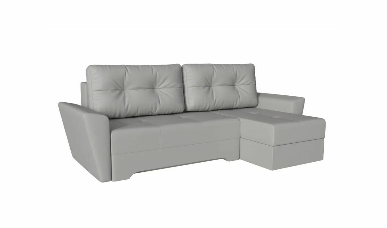 Угловой диван Амстердам Экокожа Белый угол правый