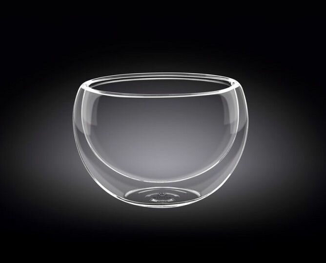 Салатник стеклянный двойные стенки "Thermo Glass Wilmax" d-8,5см 250мл