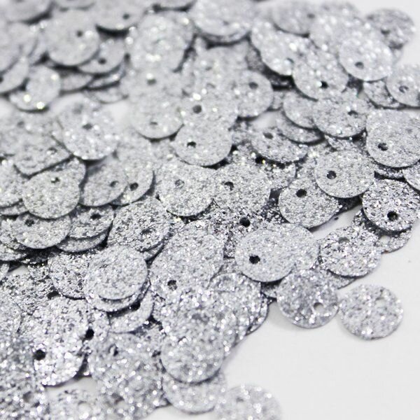 Пайетки круглые 6 мм 1/25 гр 1001 серебро