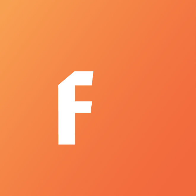 Буква F из акрила для вывесок 5 см / шрифт 2 белый